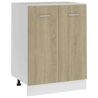 Base unit Sonoma oak 60x46x81.5 cm wood-based material Sonoma oak Base ...