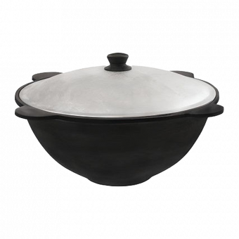 Uzbek cast iron kazan.with aluminum lid, 22 L purchase online