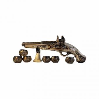 Decanter Set damask musket with stand and 6 cups purchase online