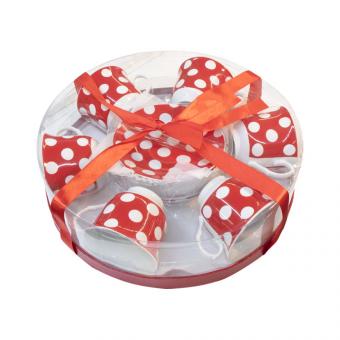Tea service "Little Red Riding Hood" 12 pcs. (6 cups + 6 saucers ...