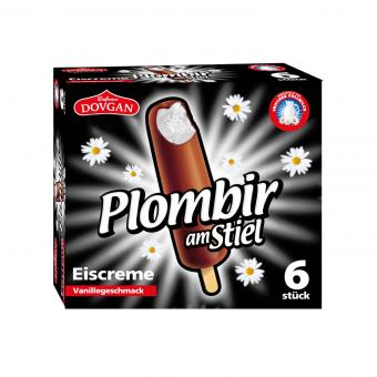 DOVGAN Plombir on a stick ice cream with vanilla flavor, 480 ml ...