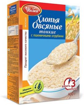 Uvelka oat flakes with bran, 400g purchase online