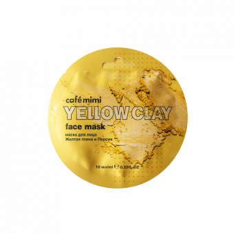 Cafe mimi face mask yellow clay and peach, 10 ml purchase online