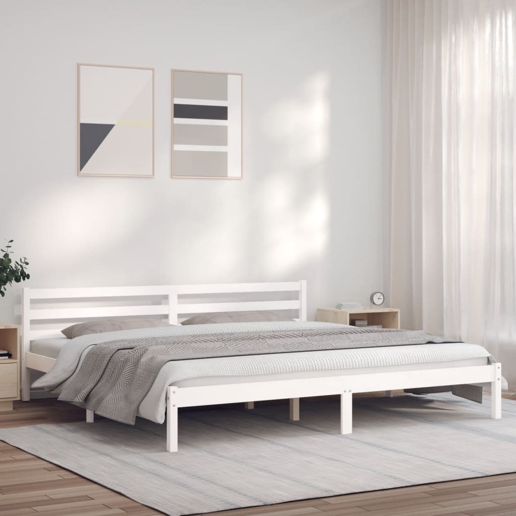 Bett Holz Weiß 180x200