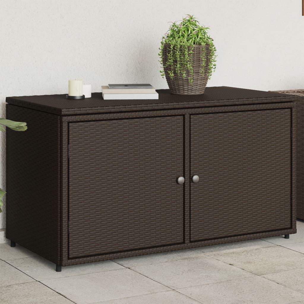 Elegantes Gartenschrank Rattan Optik Braun Bild