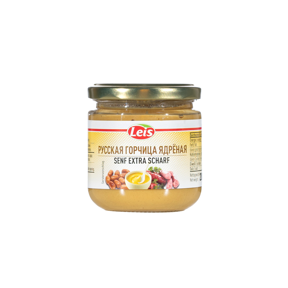 Leis Russian extra hot mustard, 200g German online Marketplace and Shop