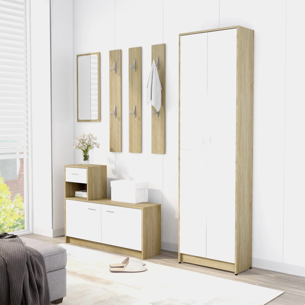Garderobenschrank Holzwerkstoff Flurschrank Hochschrank Mehrere Farben ...